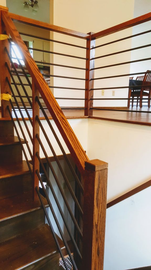 Wood And Tubing Railing - MyStairways