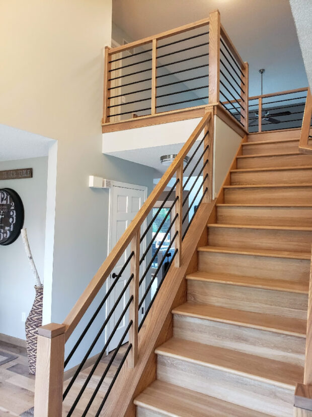 Ash and Satin Black Tubing - MyStairways