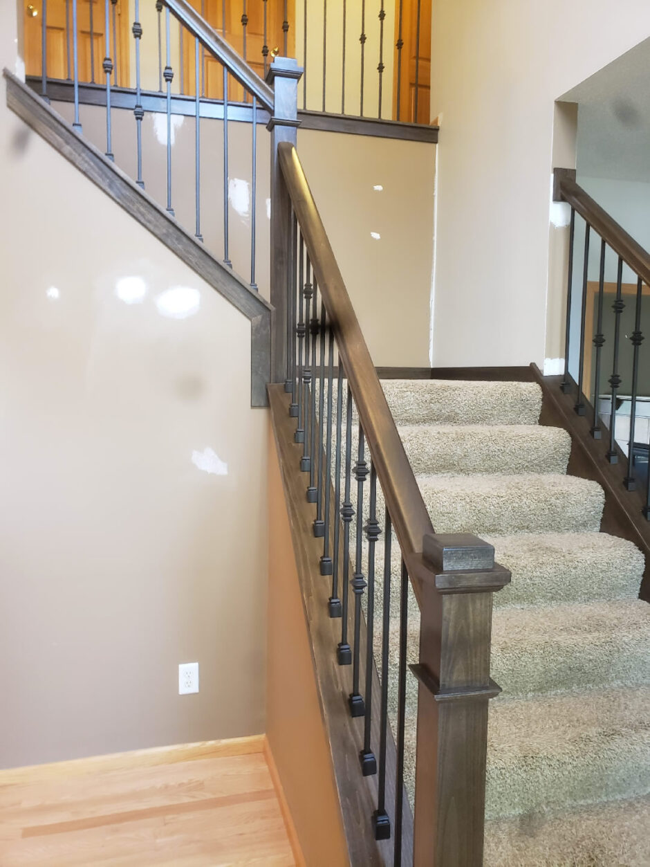 Wood and Iron Railing - MyStairways