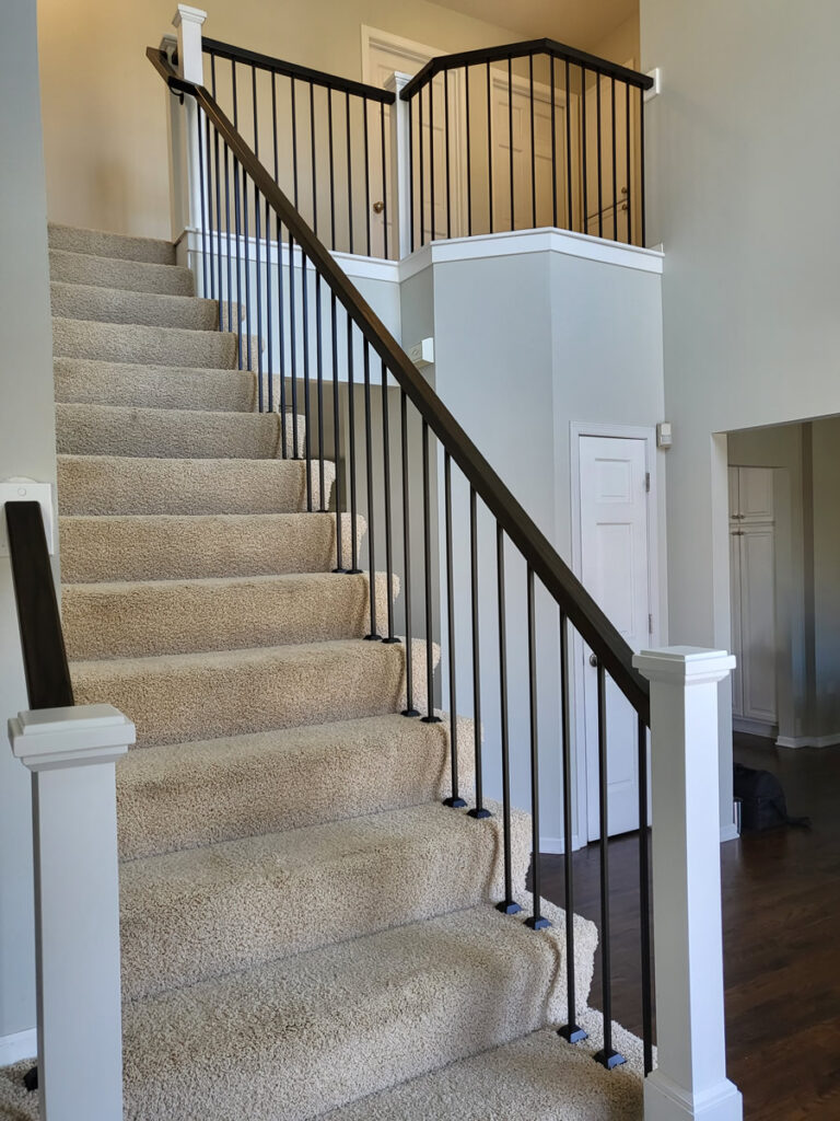 White and Dark Railing - MyStairways